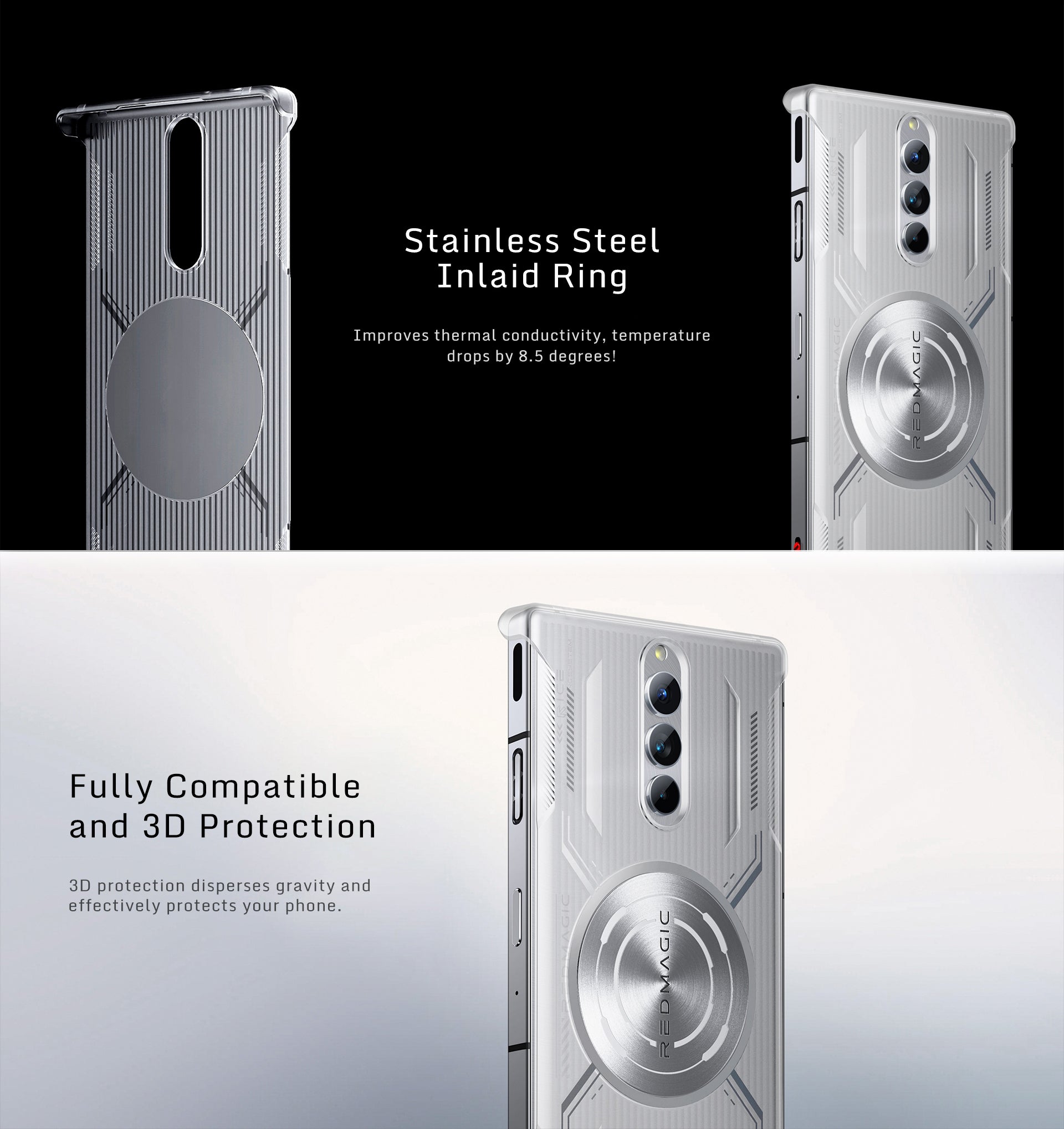 RedMagic 8S Pro Protective Case - Transperant Level Up